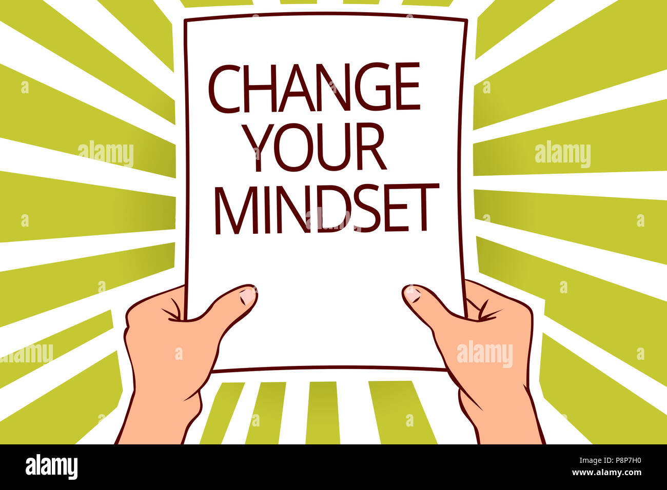 Text sign showing Change Your Mindset. Conceptual photo replace your ...