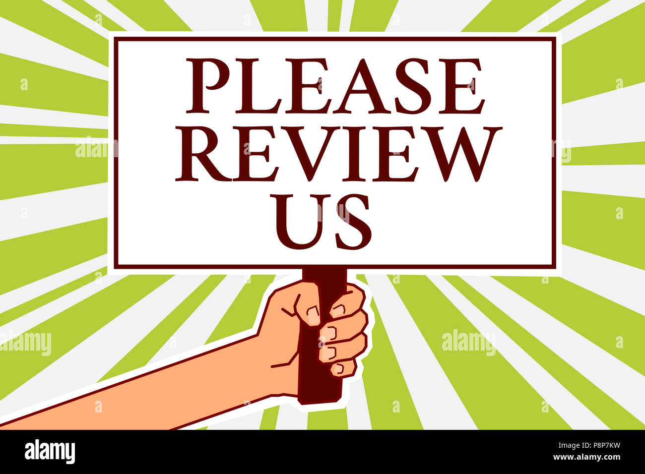 Word writing text Please Review Us. Business concept for Give a ...