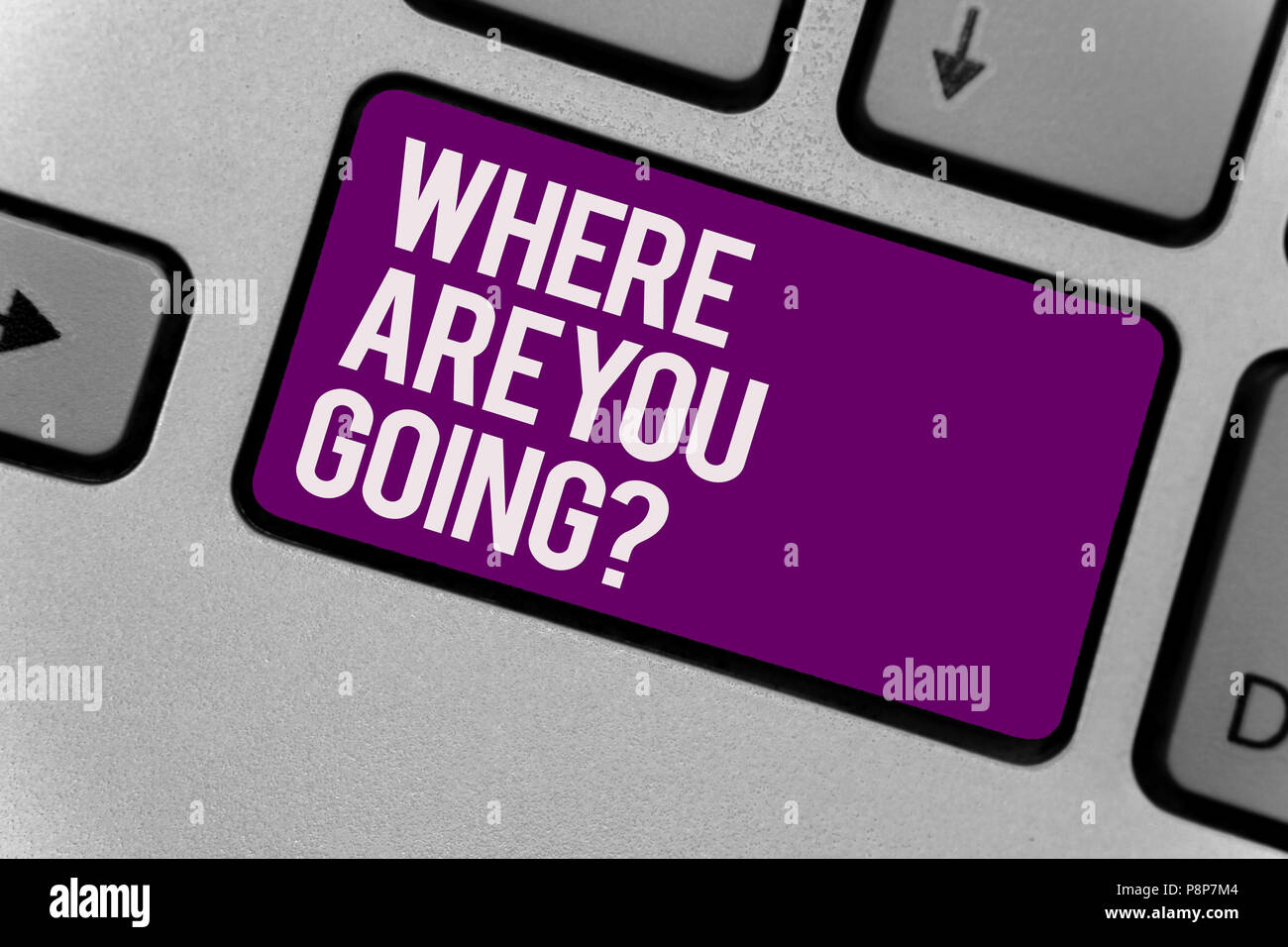 Text sign showing Where Are You Going question. Conceptual photo asking ...