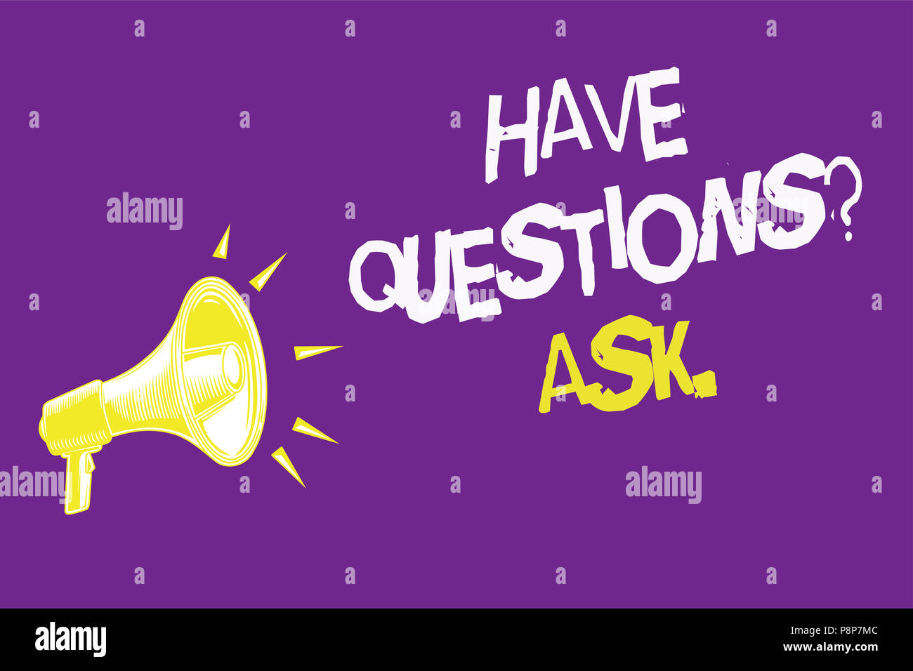 Handwriting text Have Questions question Ask.. Concept meaning asking ...