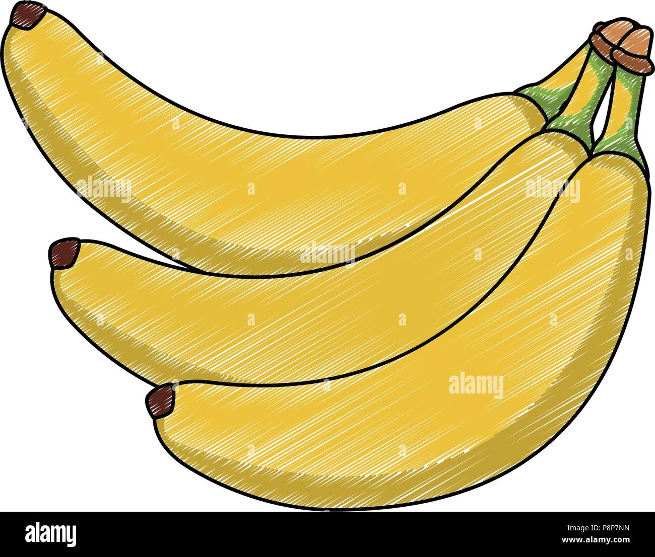 Banana fruit isolated scribble Stock Vector Image & Art - Alamy