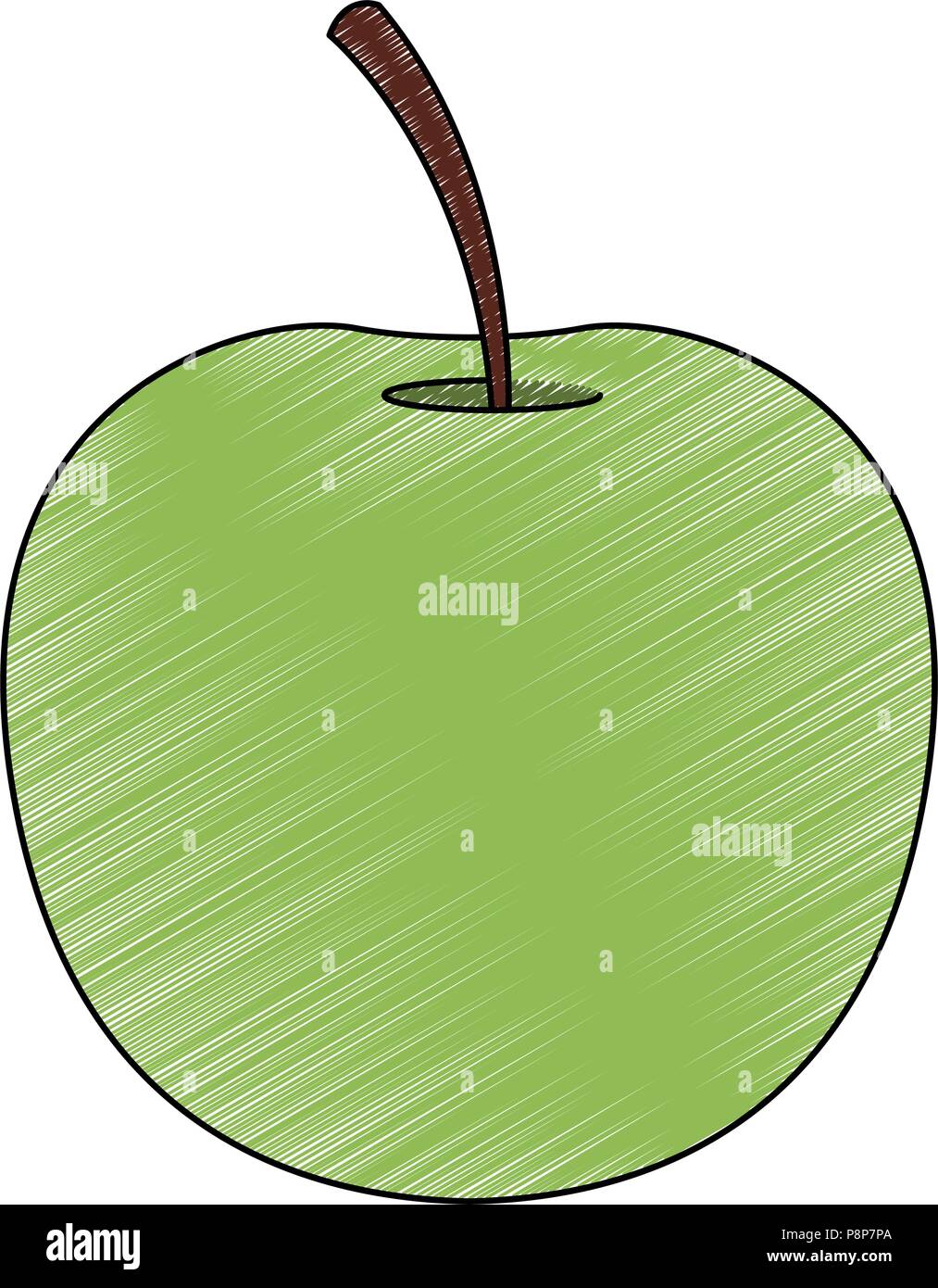 Apple fruit isolated scribble Stock Vector Image & Art - Alamy