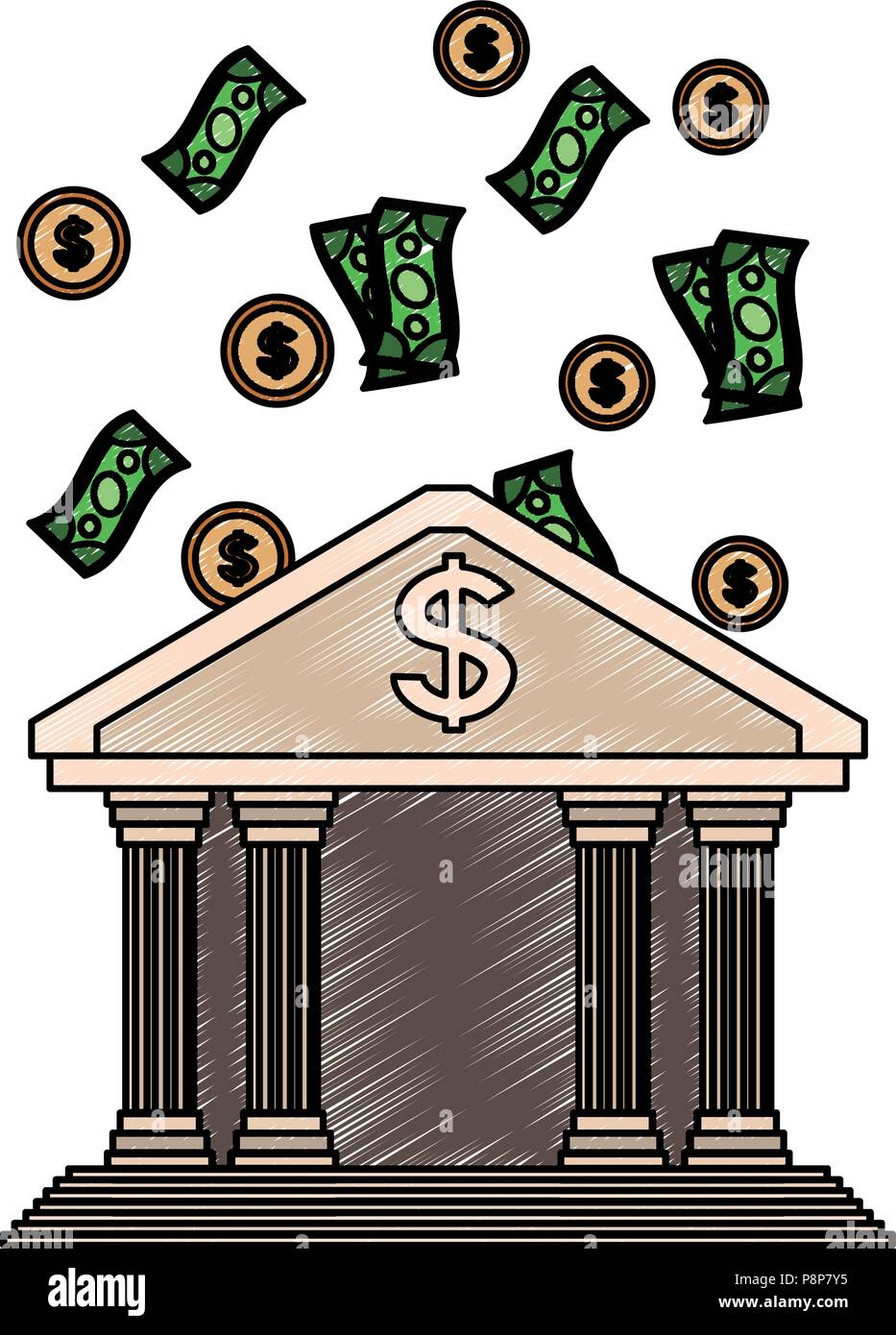 Falling building Stock Vector Images - Alamy