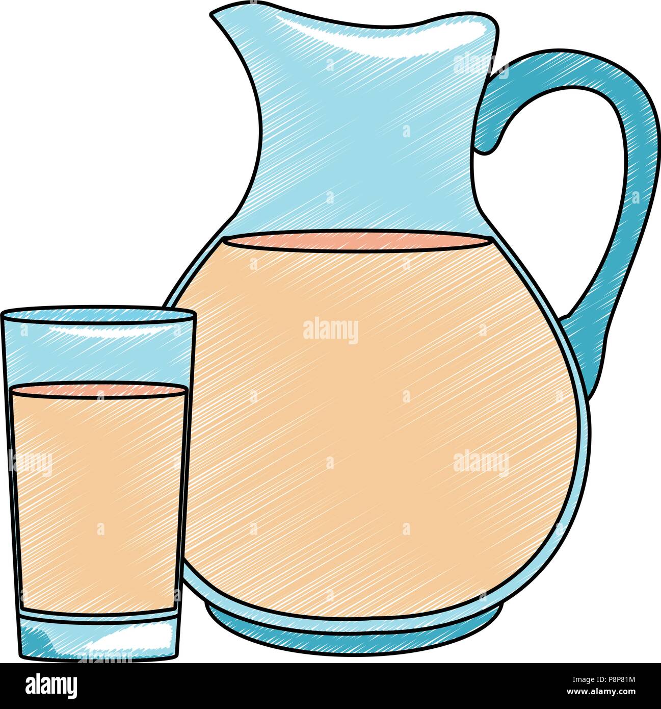 Orange juice jar scribble Stock Vector Image & Art - Alamy