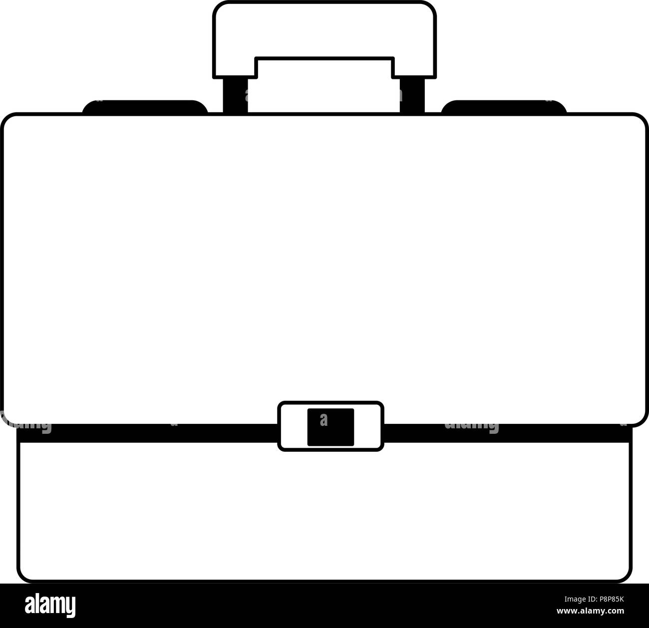 Business briefcase symbol black and white Stock Vector Image & Art - Alamy