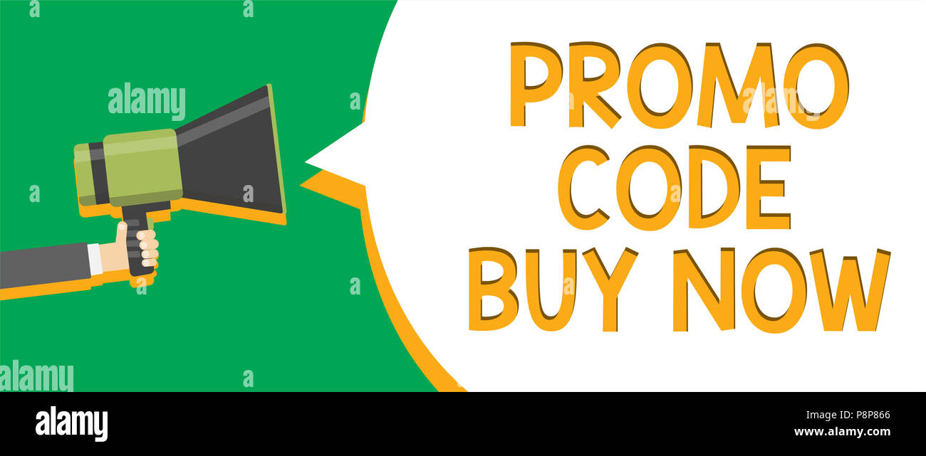 Text sign showing Promo Code Buy Now. Conceptual photo Giving great ...