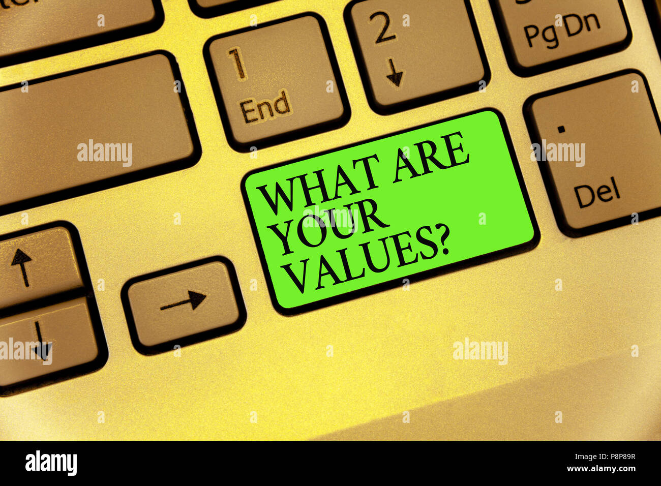 Writing note showing What Are Your Values question. Business photo ...