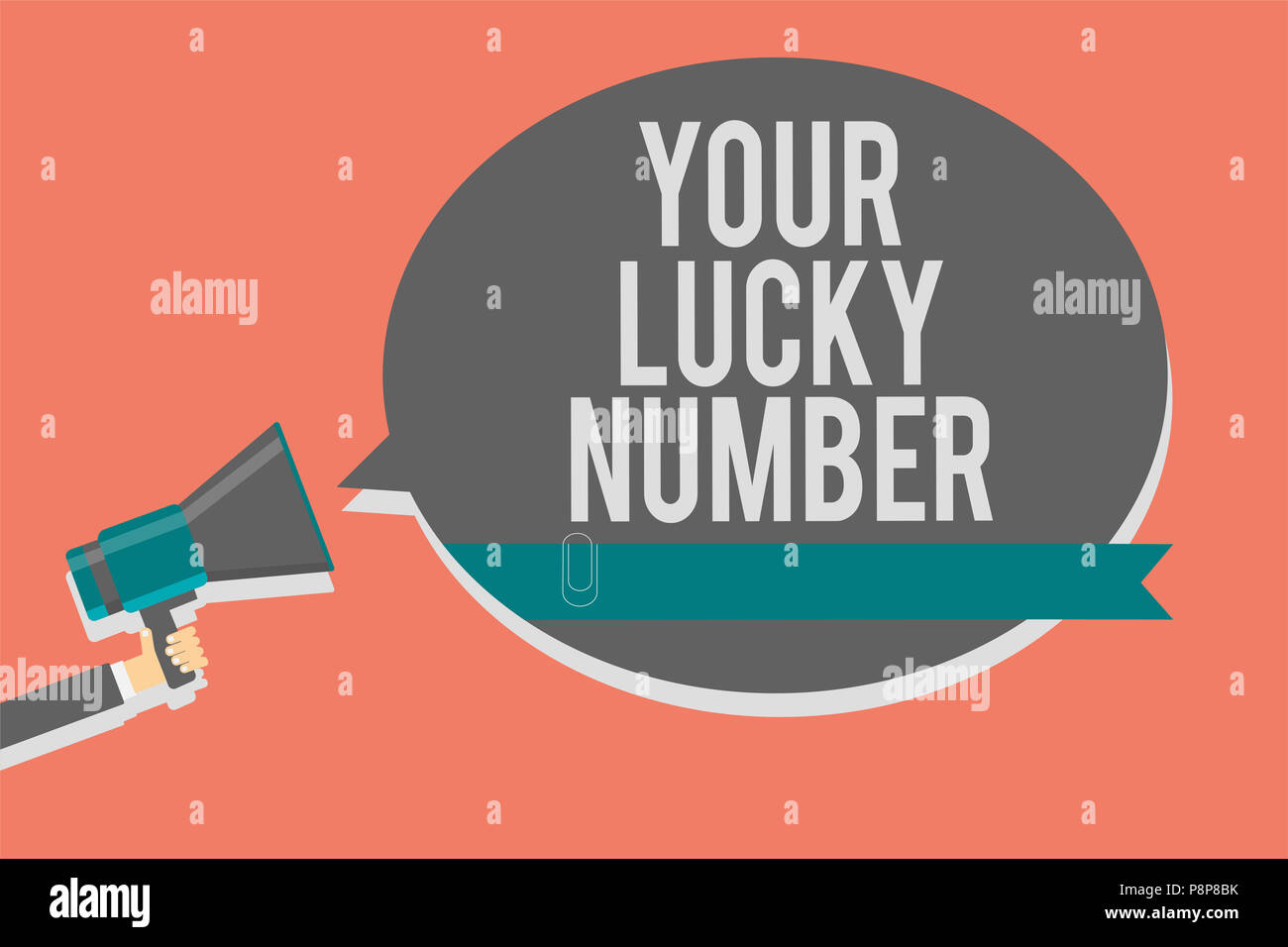 Writing note showing Your Lucky Number. Business photo showcasing ...
