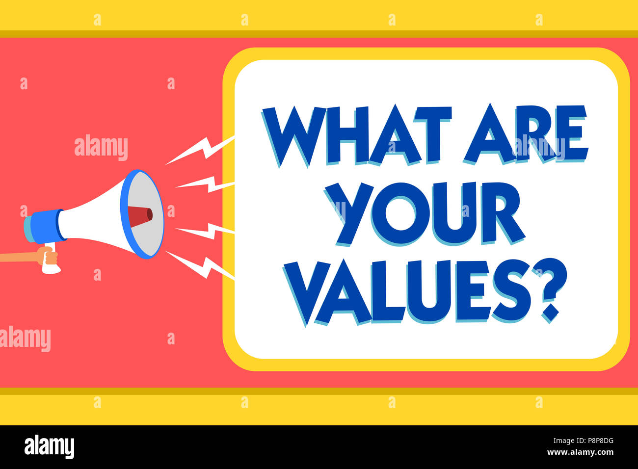 Text sign showing What Are Your Values question. Conceptual photo ...