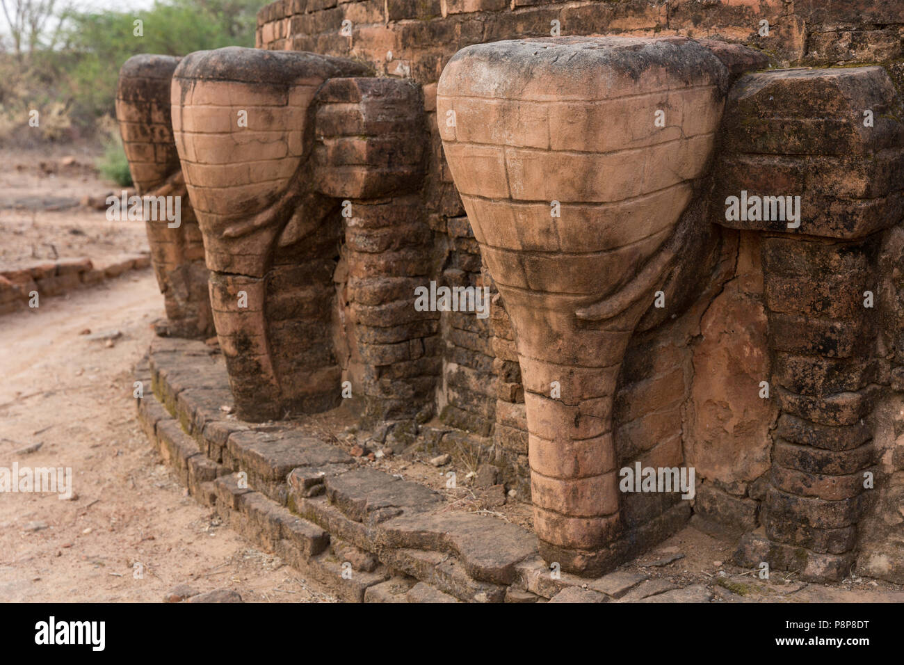 Elephant Carvings, Bagan Stock Photo - Alamy