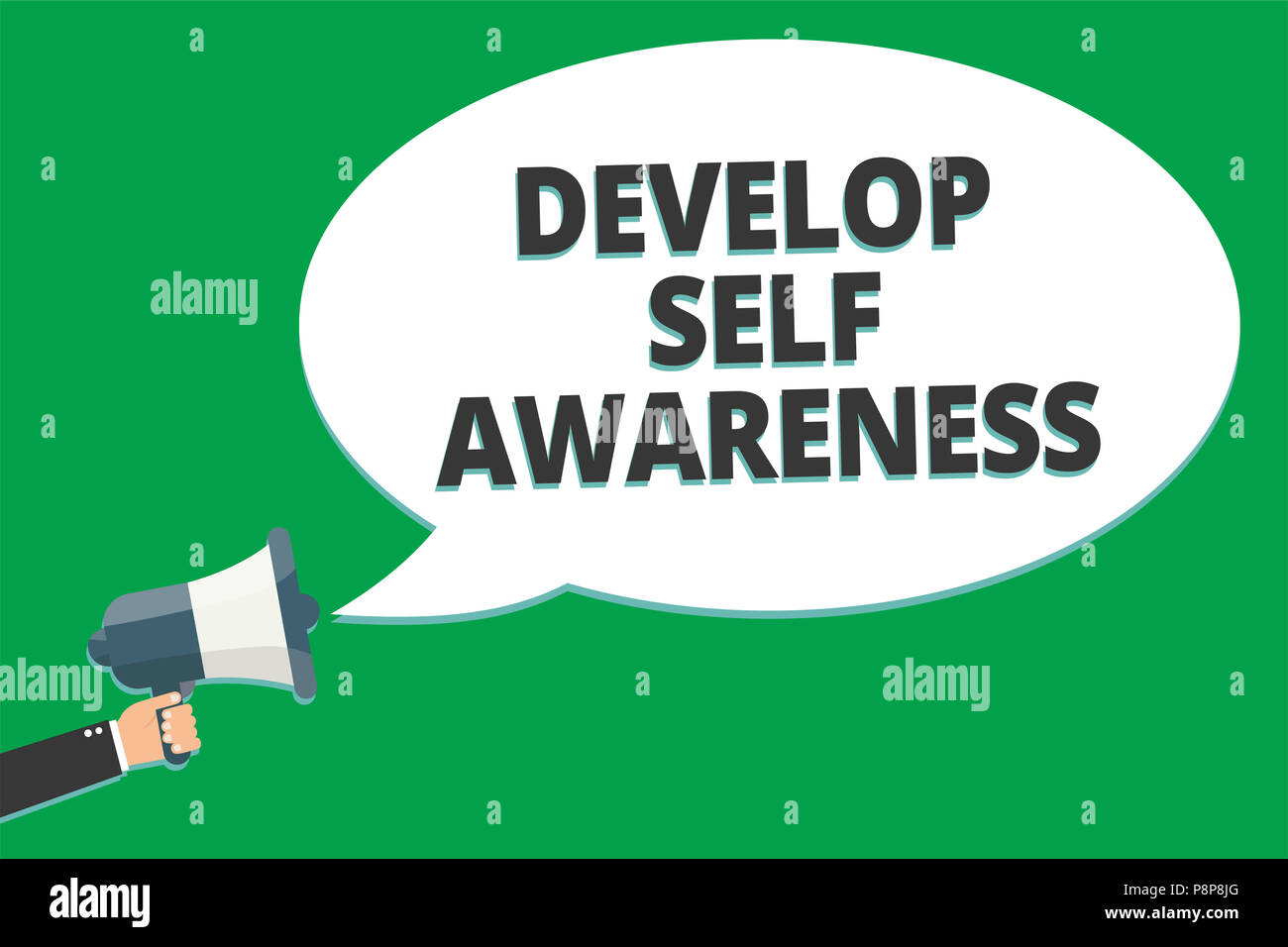 Handwriting text Develop Self Awareness. Concept meaning increase ...