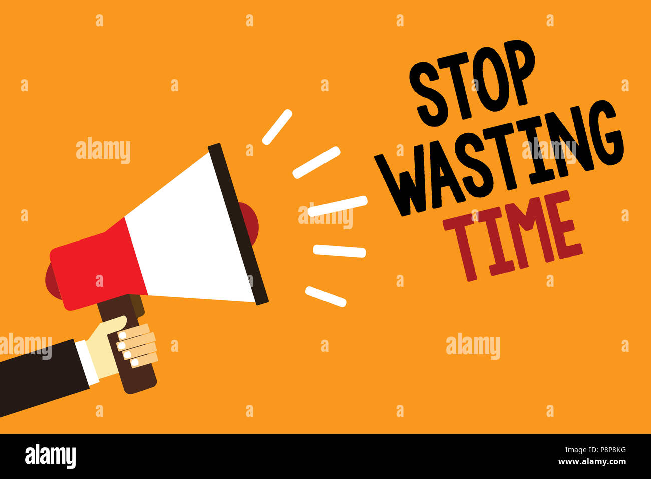 Handwriting text Stop Wasting Time. Concept meaning Organizing ...