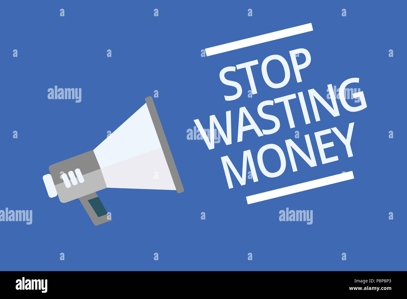 Text sign showing Stop Wasting Money. Conceptual photo Organizing ...