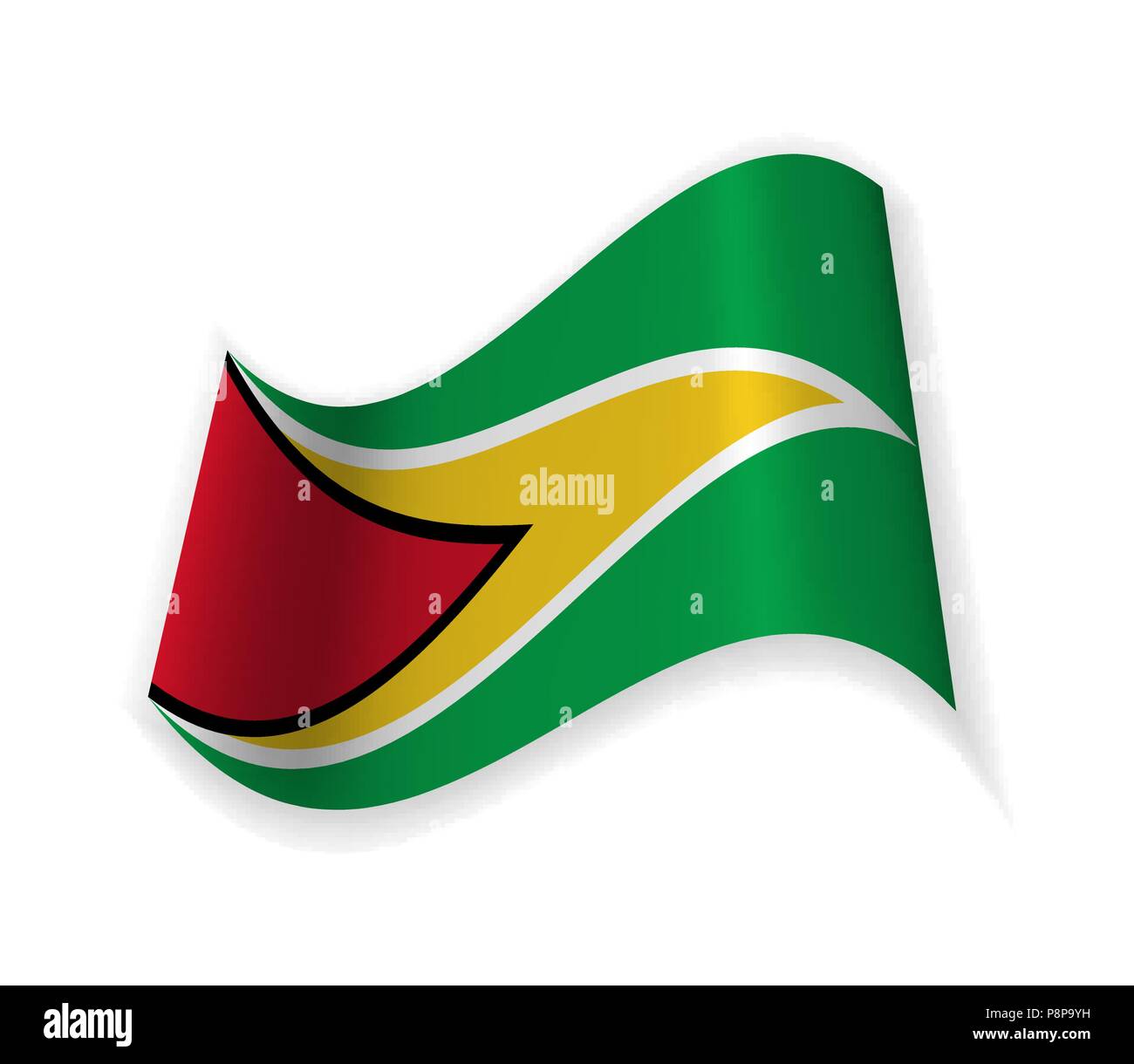 The Flag Of The Cooperative Republic Of Guyana Stock Vector Image & Art ...