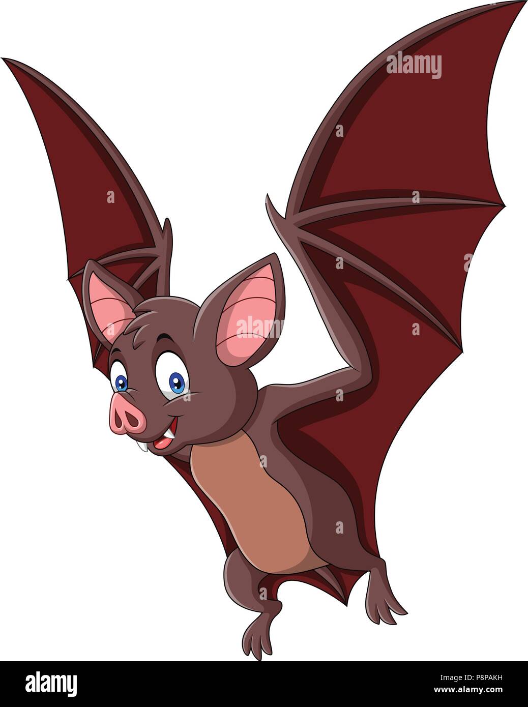 Cartoon bat fly isolated on white background Stock Vector Image & Art ...