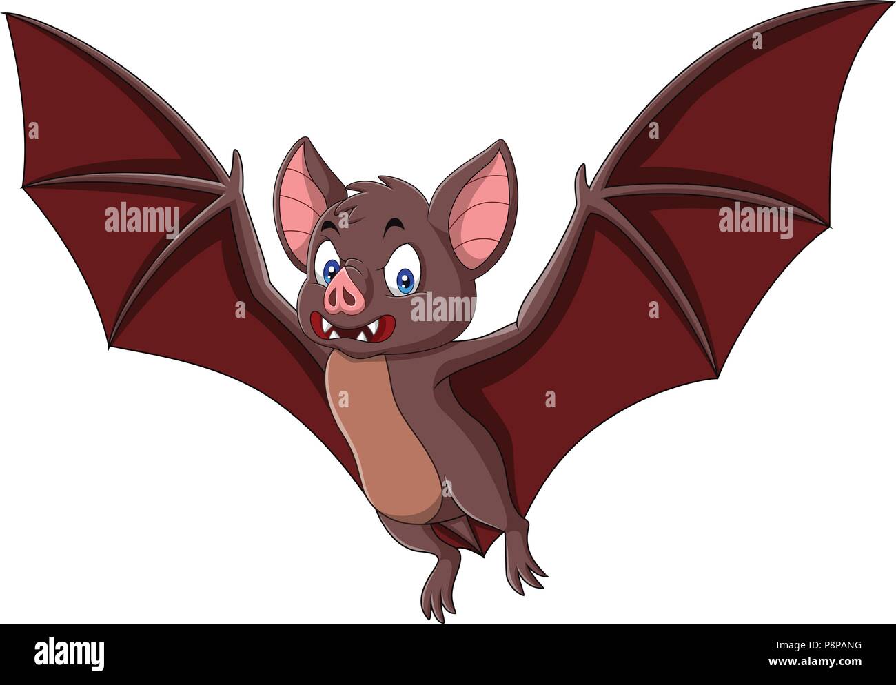 Cartoon bat fly isolated on white background Stock Vector Image & Art ...