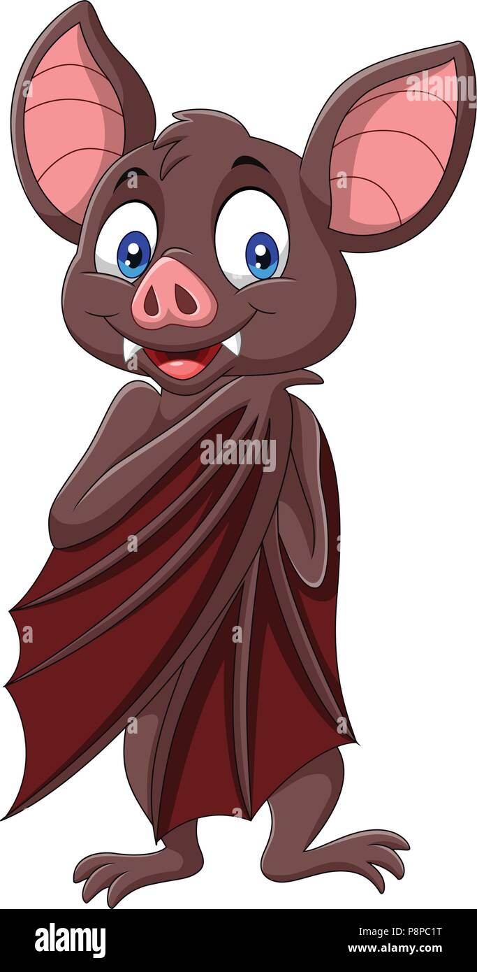 Cartoon bat isolated on white background Stock Vector Image & Art - Alamy