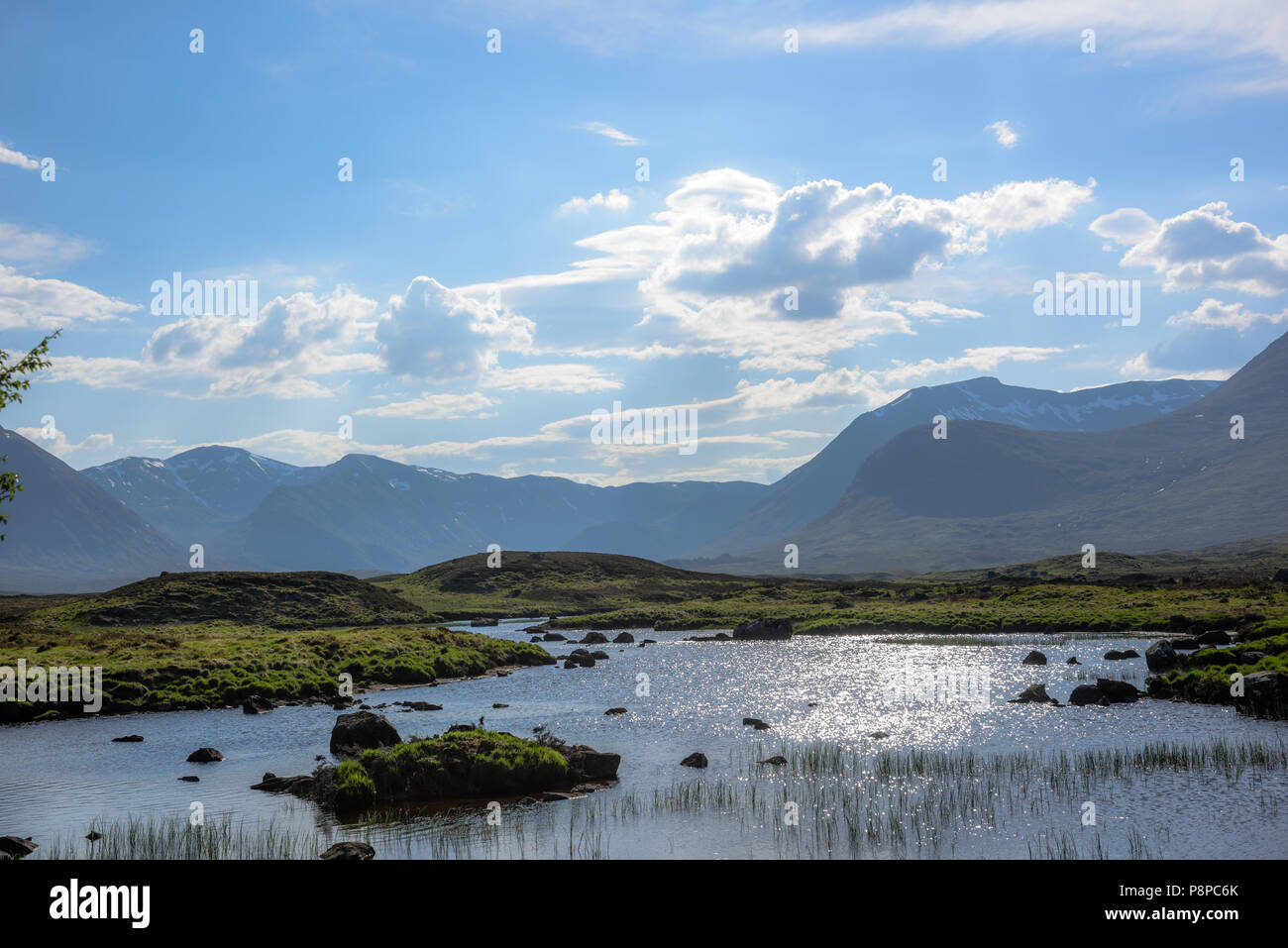 Scottish landscape. mountains and beautiful sky above Scotland Stock ...