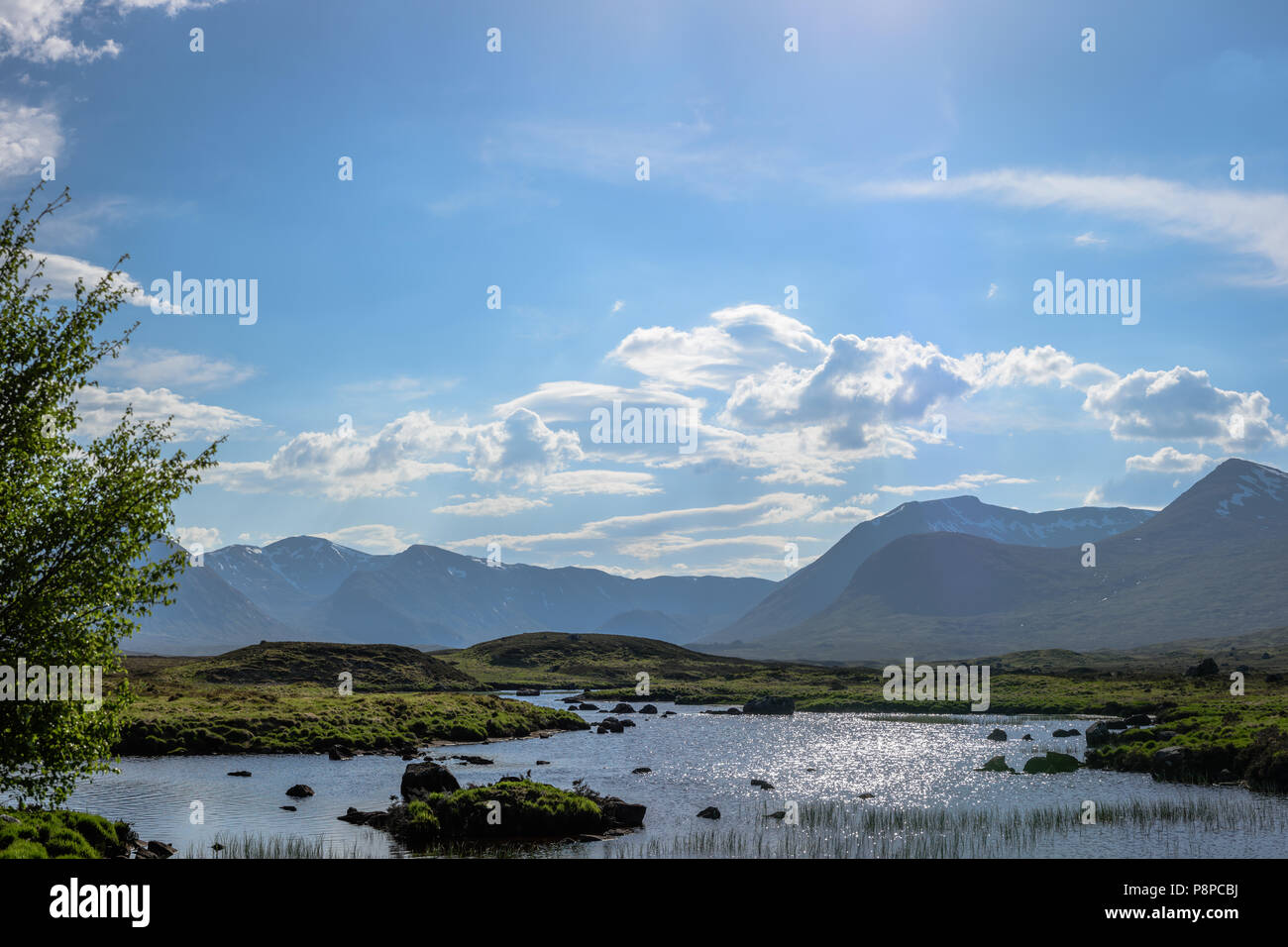 Scottish landscape. mountains and beautiful sky above Scotland Stock ...