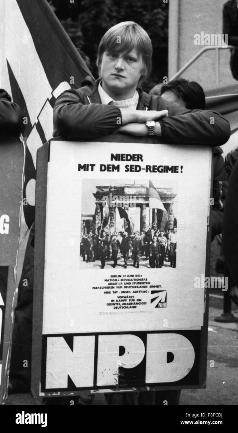 The mobilization of the right-wing "Junge Nationaldemokraten" (JN), the ...