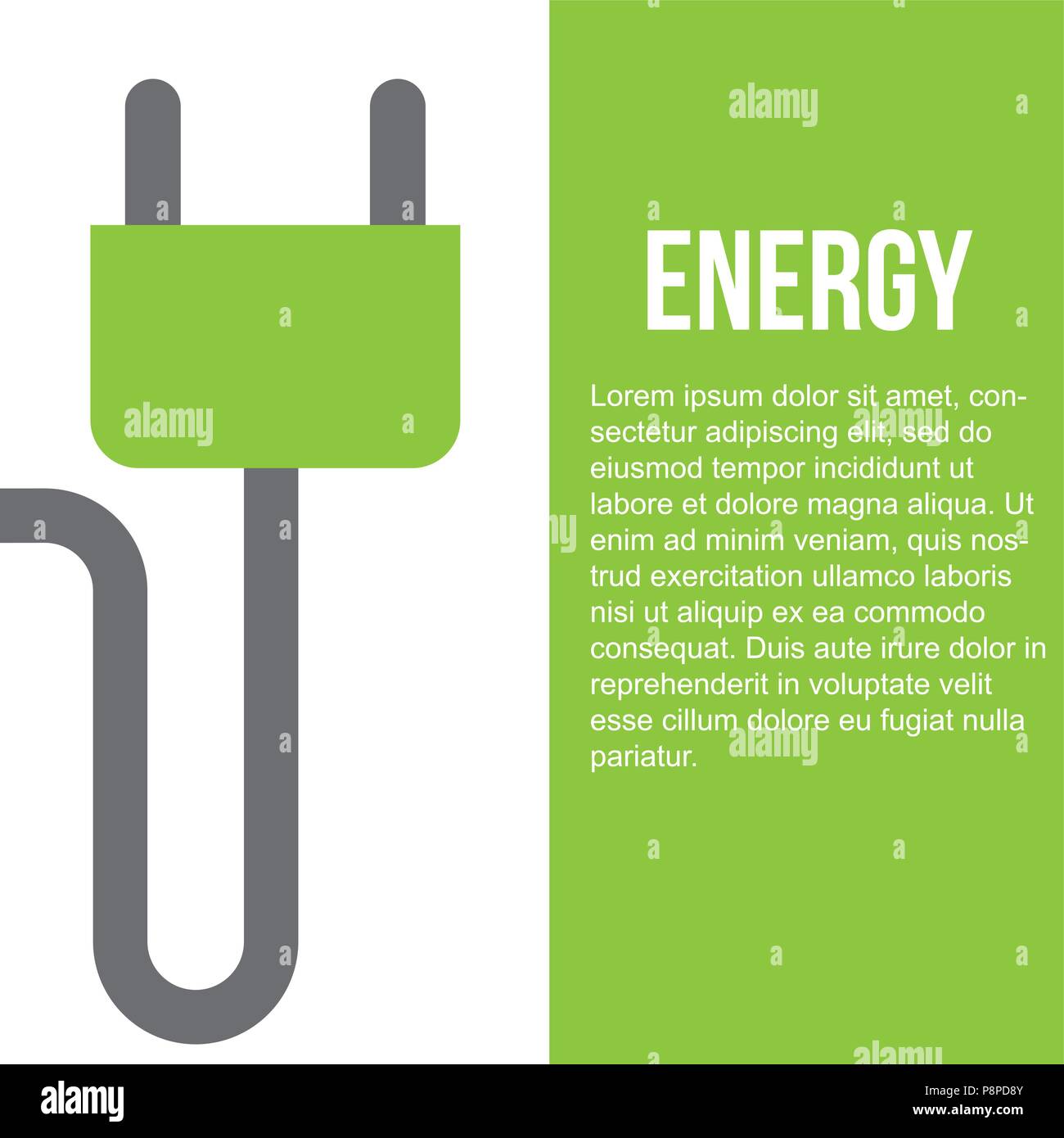 energy plug electricity green power vector illustration Stock Vector ...