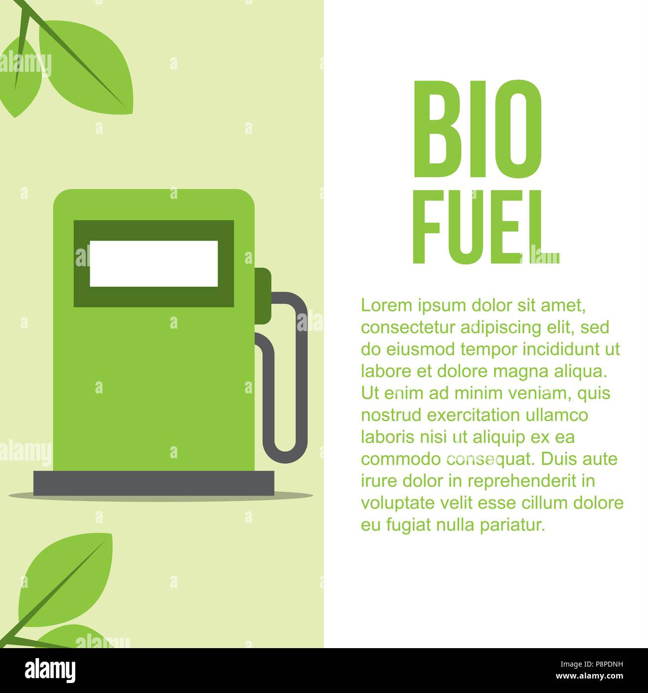 biofuel pump station gas ecology vector illustration Stock Vector Image ...