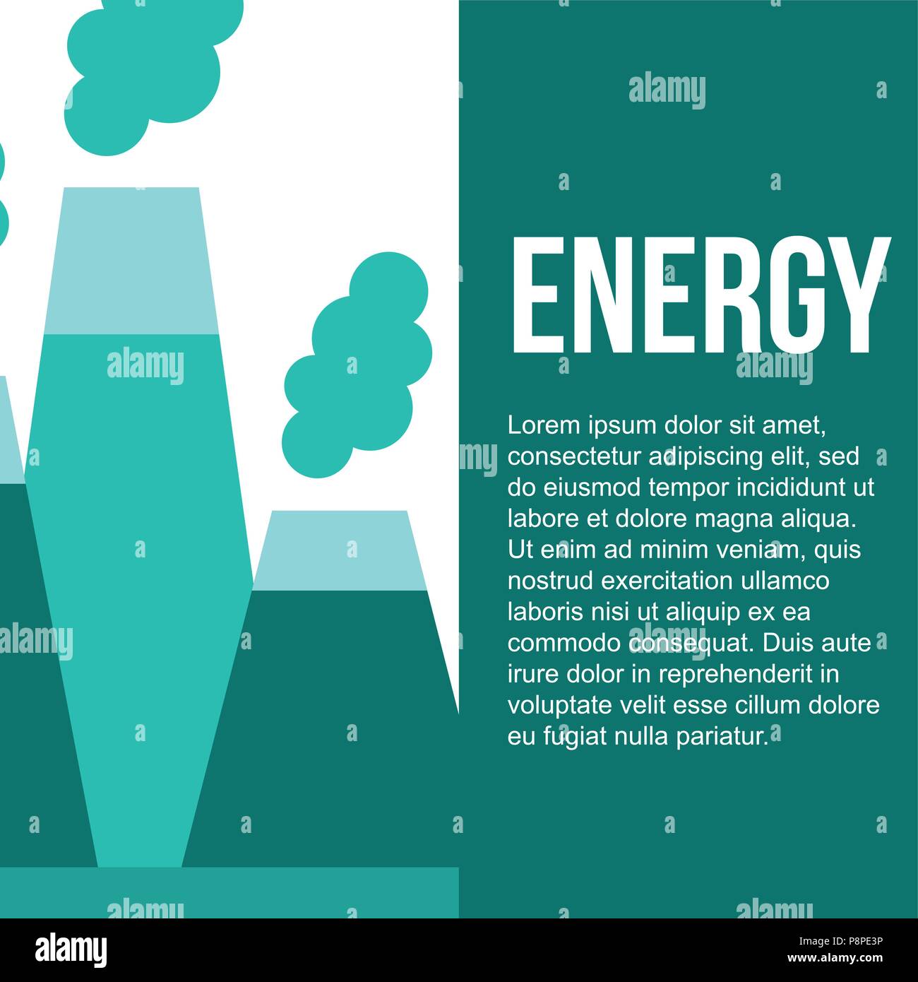 nuclear power station alternative energy vector illustration Stock ...