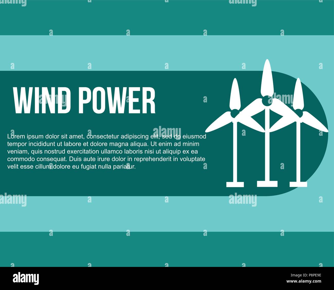 wind power energy generator alternative vector illustration Stock ...