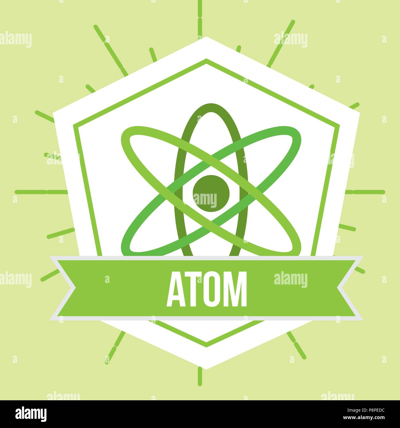 atom molecule science energy emblem vector illustration Stock Vector ...