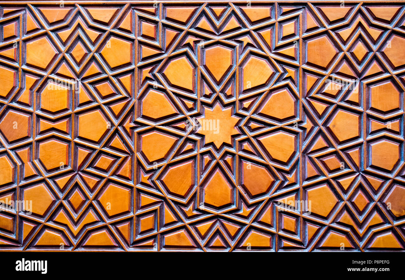 Ottoman Turkish art with geometric patterns on surfaces Stock Photo - Alamy