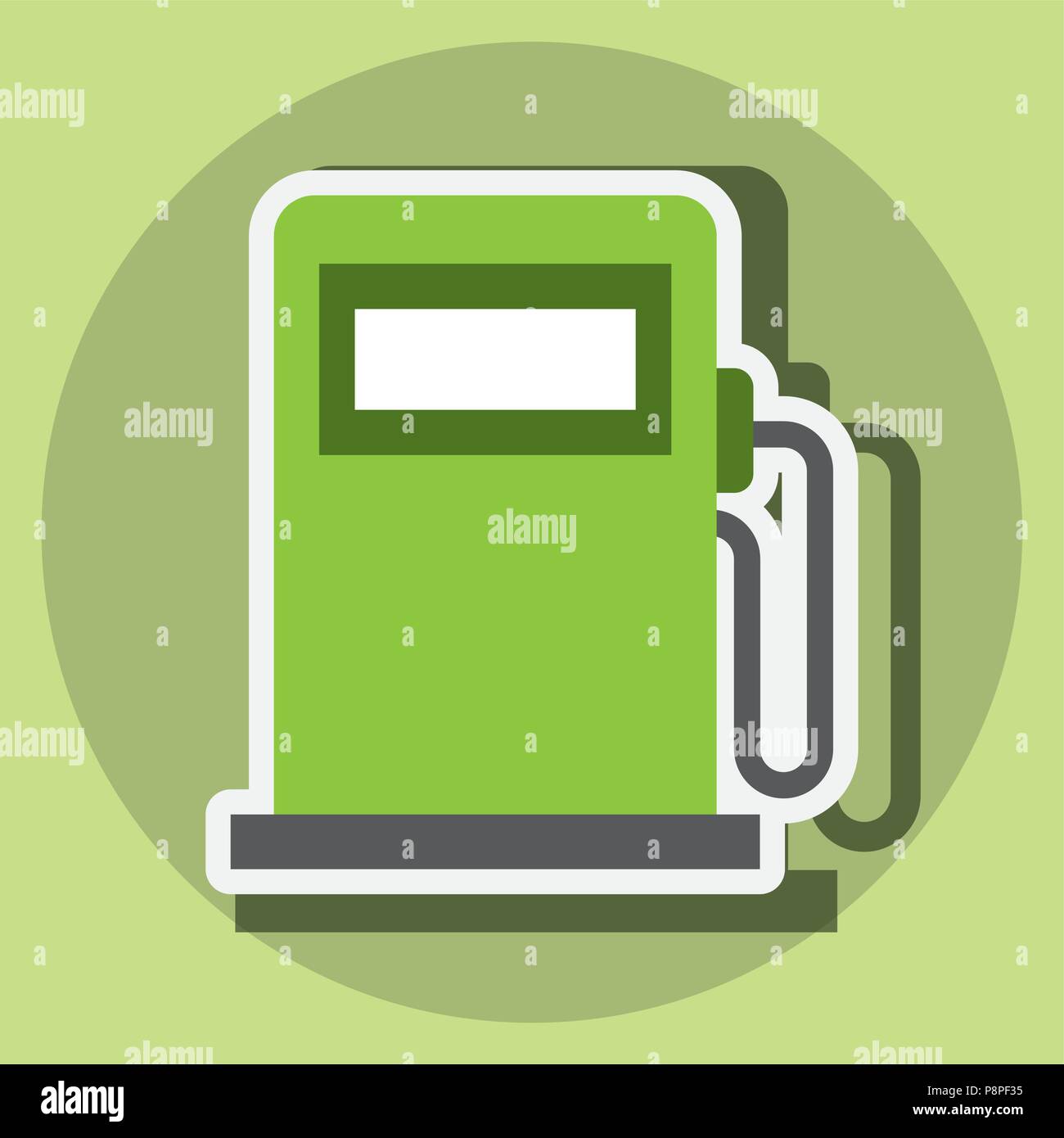 pump station gas transport sticker vector illustration Stock Vector ...