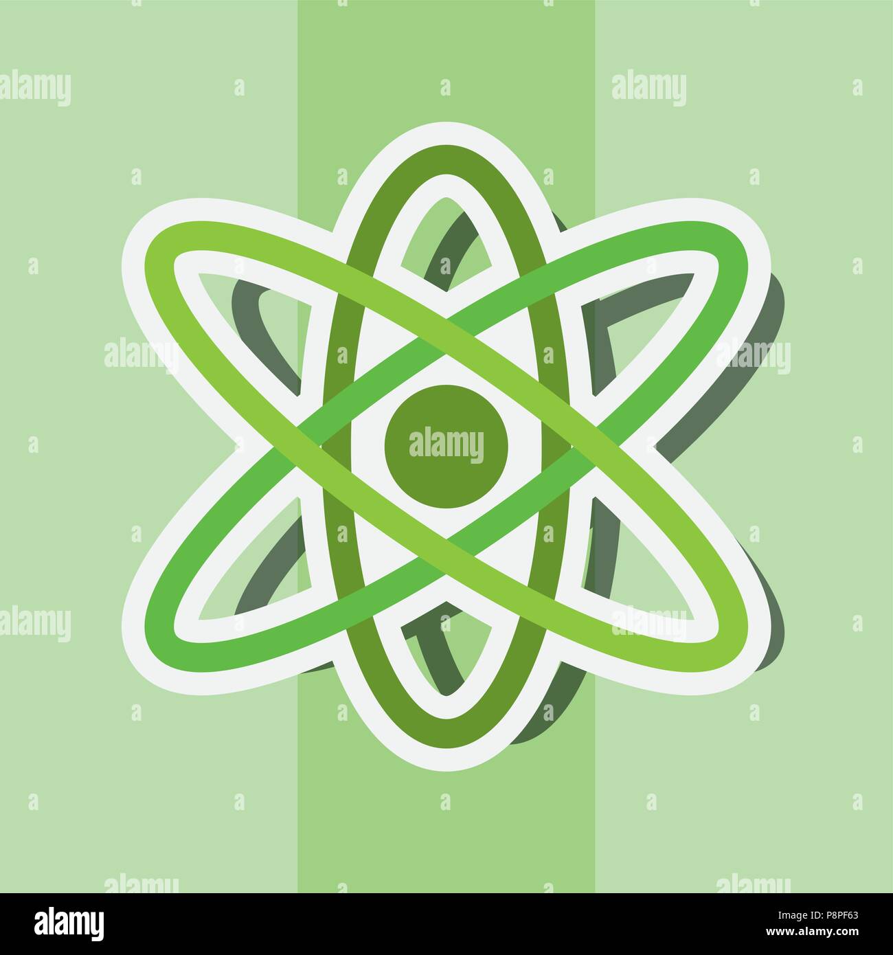 atom molecule cell system energy sticker vector illustration Stock ...