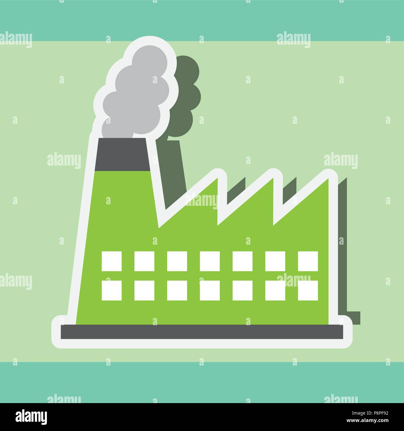 industry factory power energy sticker vector illustration Stock Vector ...