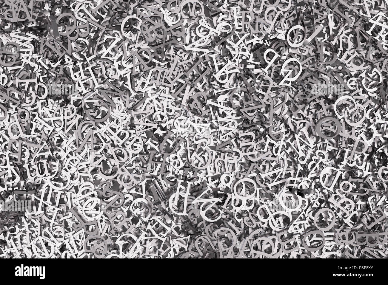 Letters background. 3d render Stock Photo - Alamy