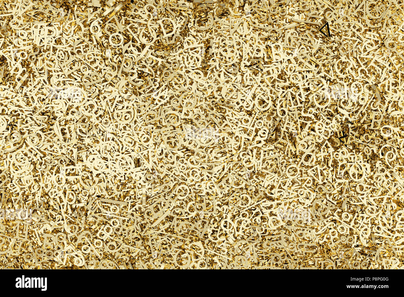 Gold numbers and math symbols background. 3d render Stock Photo - Alamy