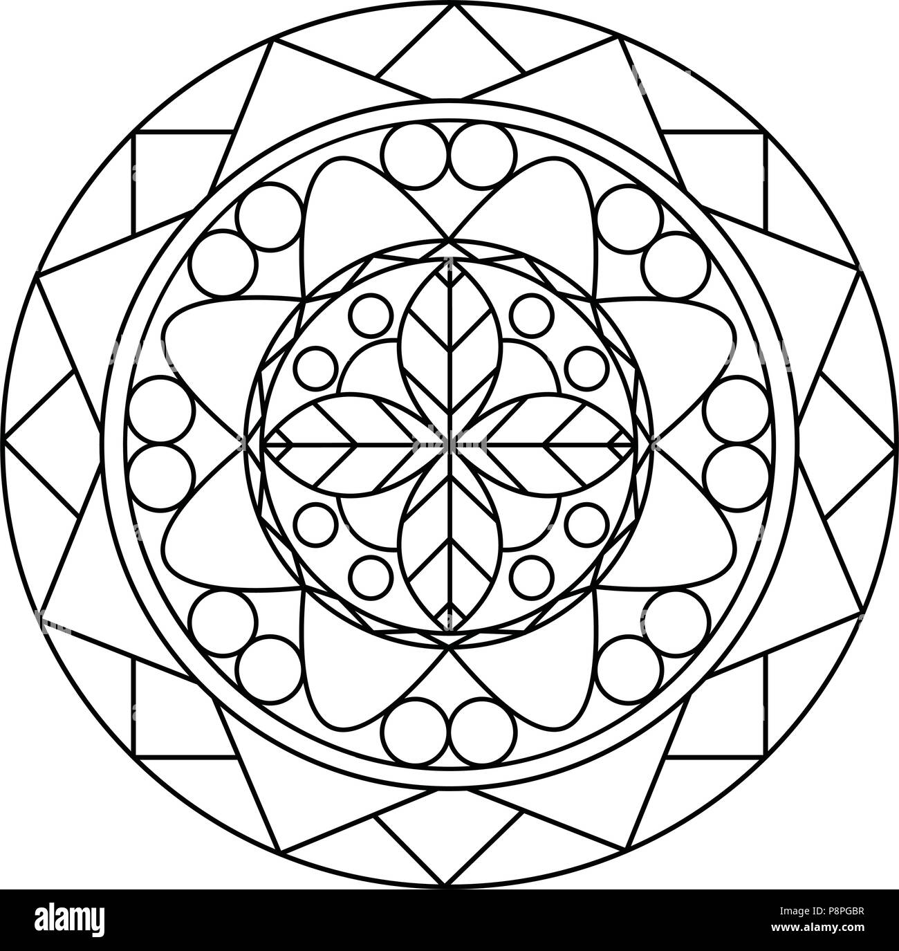 abstract cute mandala Stock Vector Image & Art - Alamy