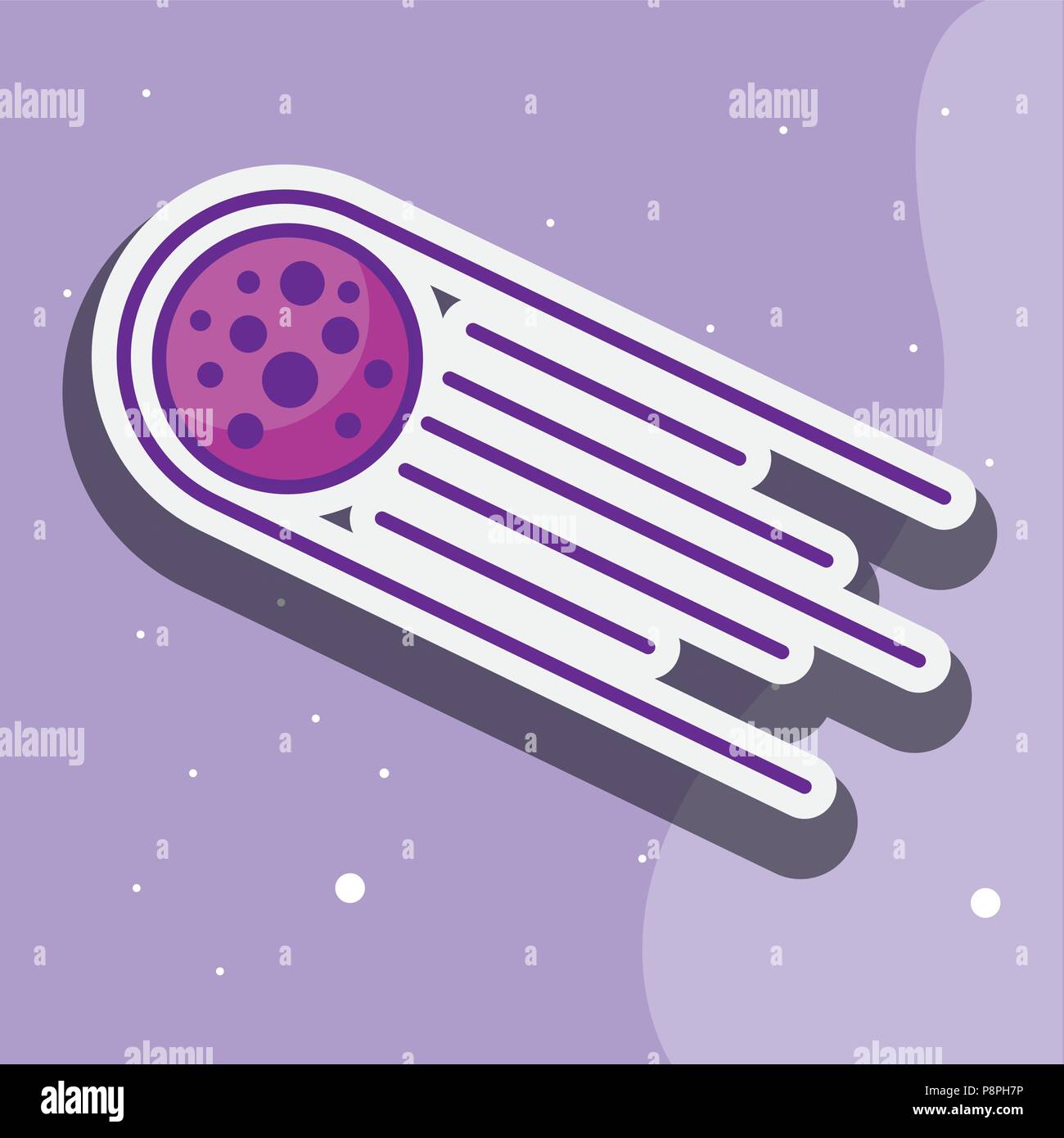space galaxy cosmic card meteorites stars falling down vector ...