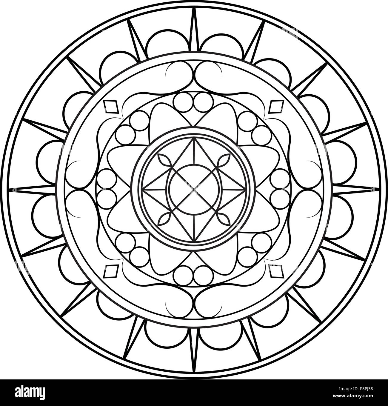 abstract cute mandala Stock Vector Image & Art - Alamy