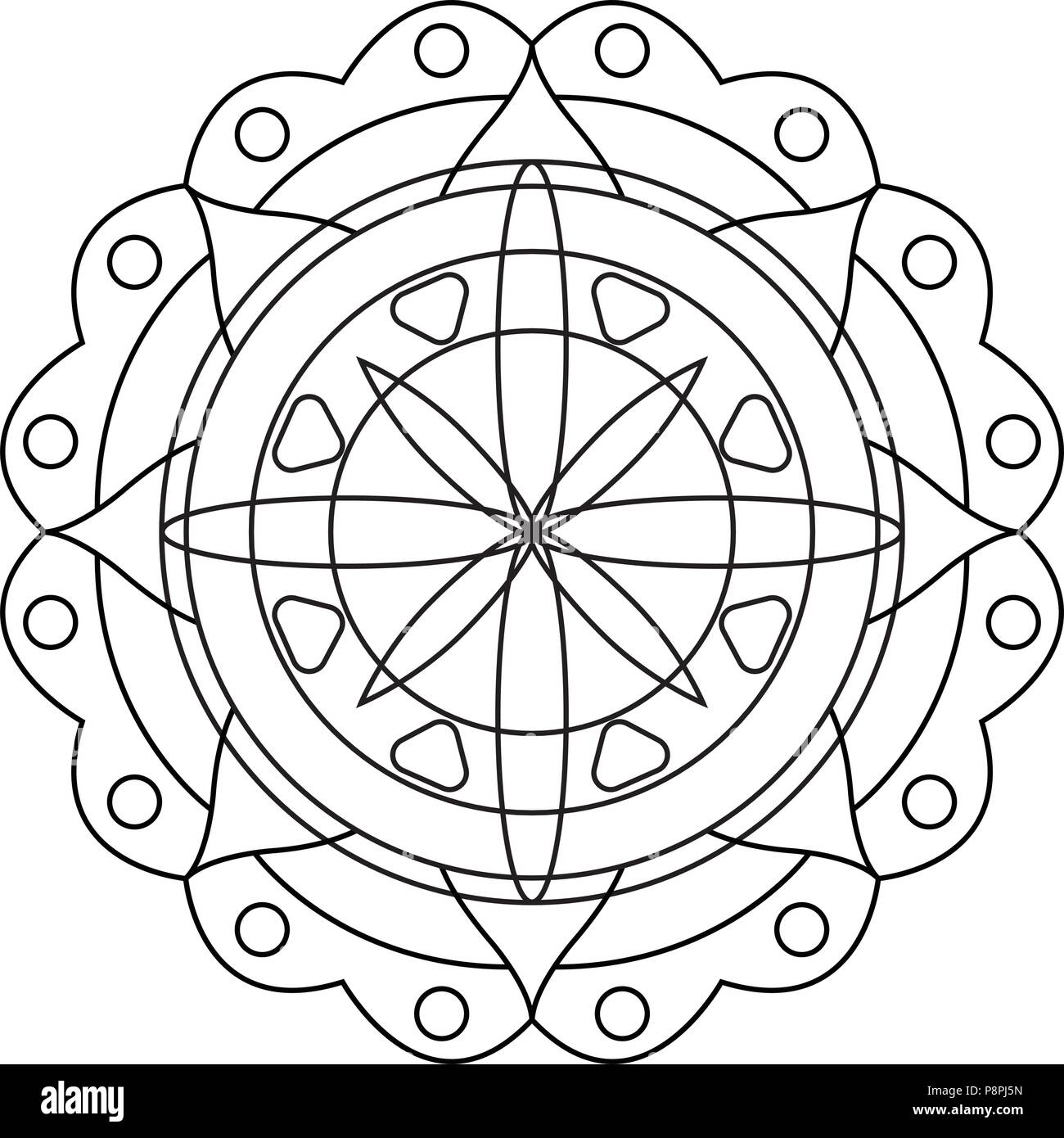 abstract cute mandala Stock Vector Image & Art - Alamy