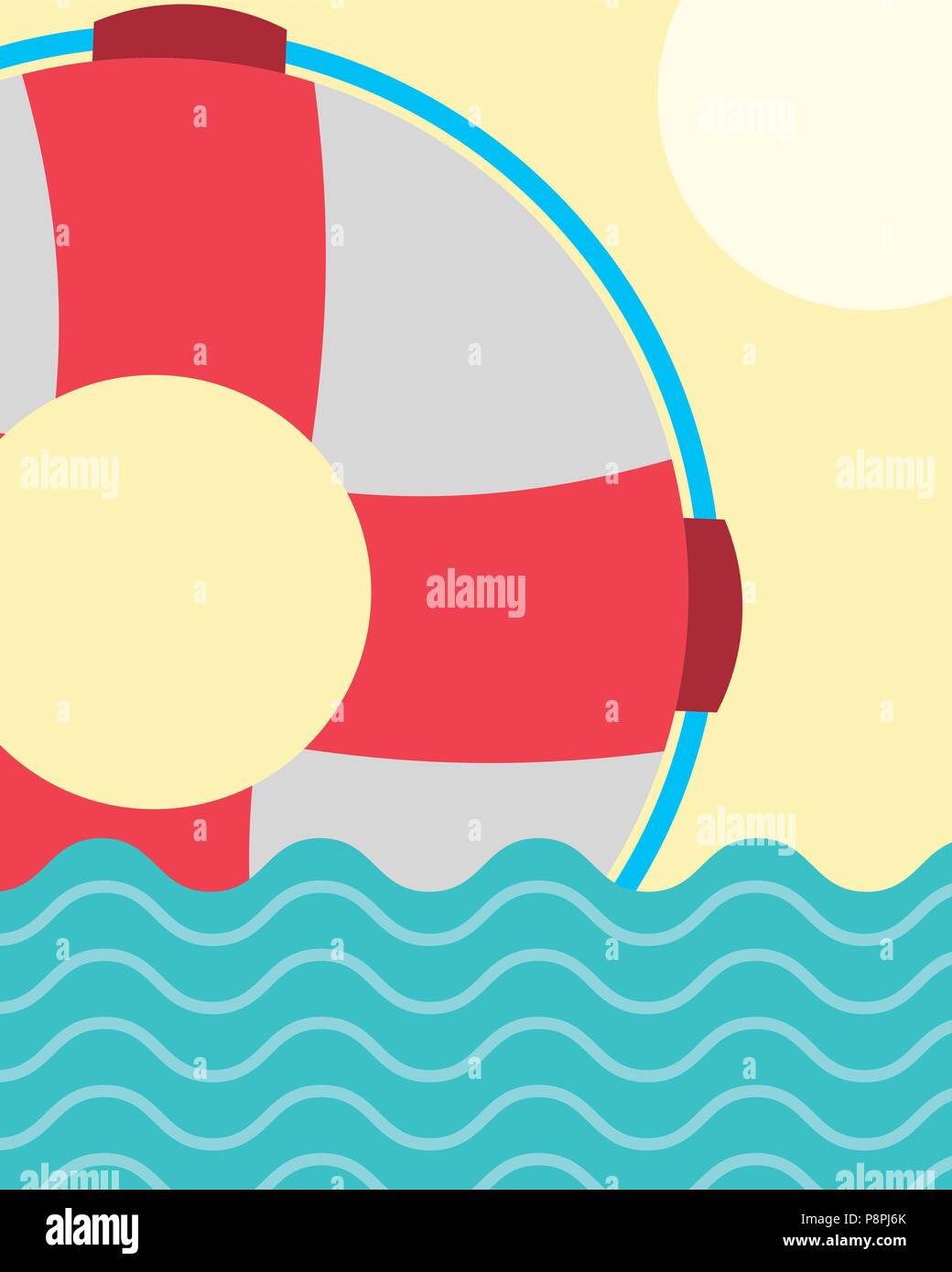 nautical maritime design ocean float rescue vector illustration Stock ...