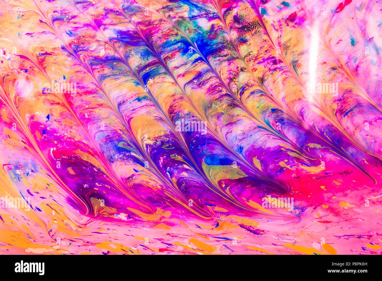 Traditional Ottoman Turkish marbling art patterns as abstract colorful ...