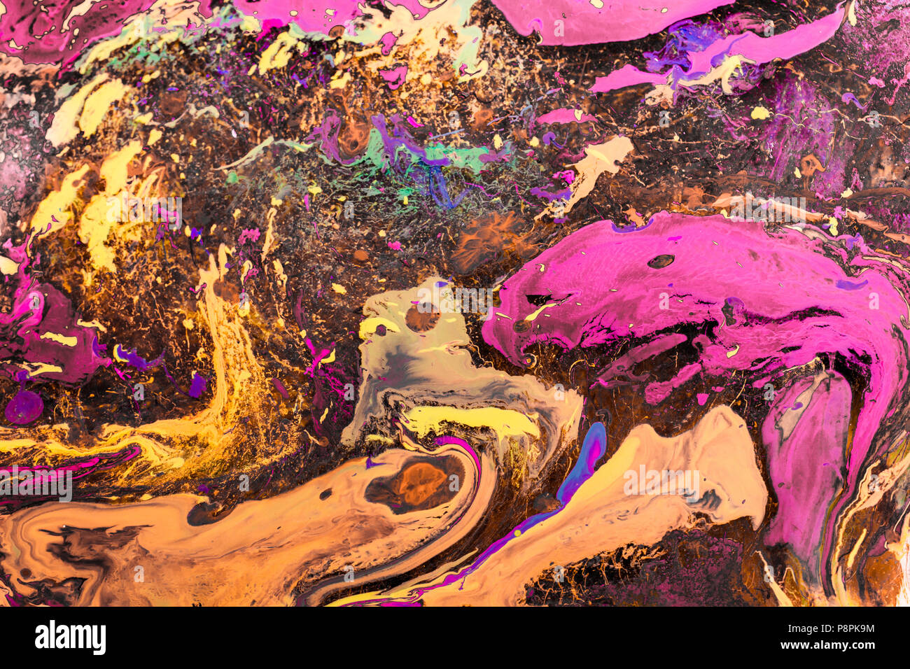 Traditional Ottoman Turkish marbling art patterns as abstract colorful ...