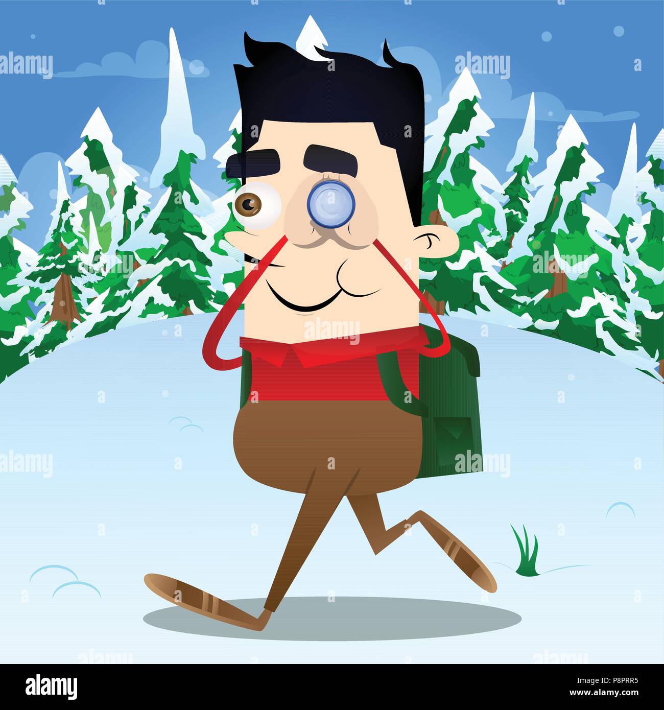 Schoolboy back view Stock Vector Images - Alamy