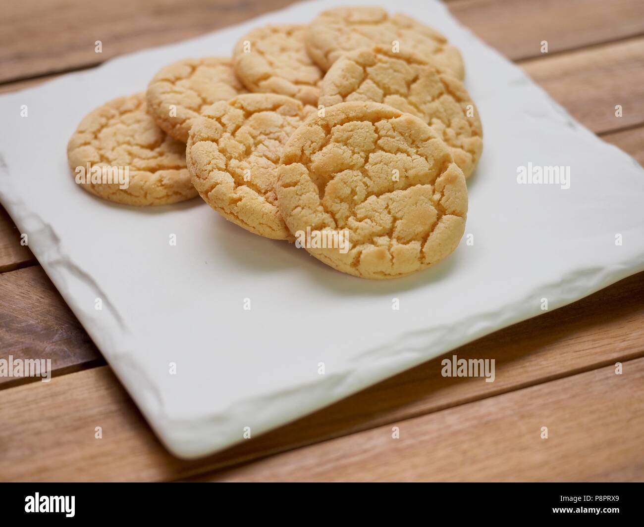 Butter cookies, sweets, round Stock Photo - Alamy