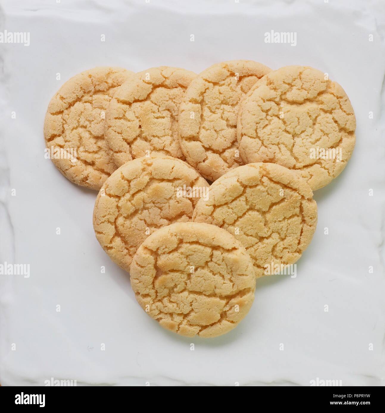 Butter cookies, sweets, round Stock Photo - Alamy
