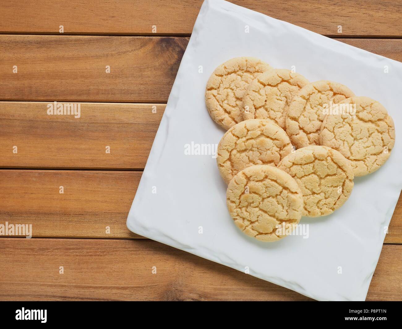 Butter cookies, sweets, round Stock Photo - Alamy
