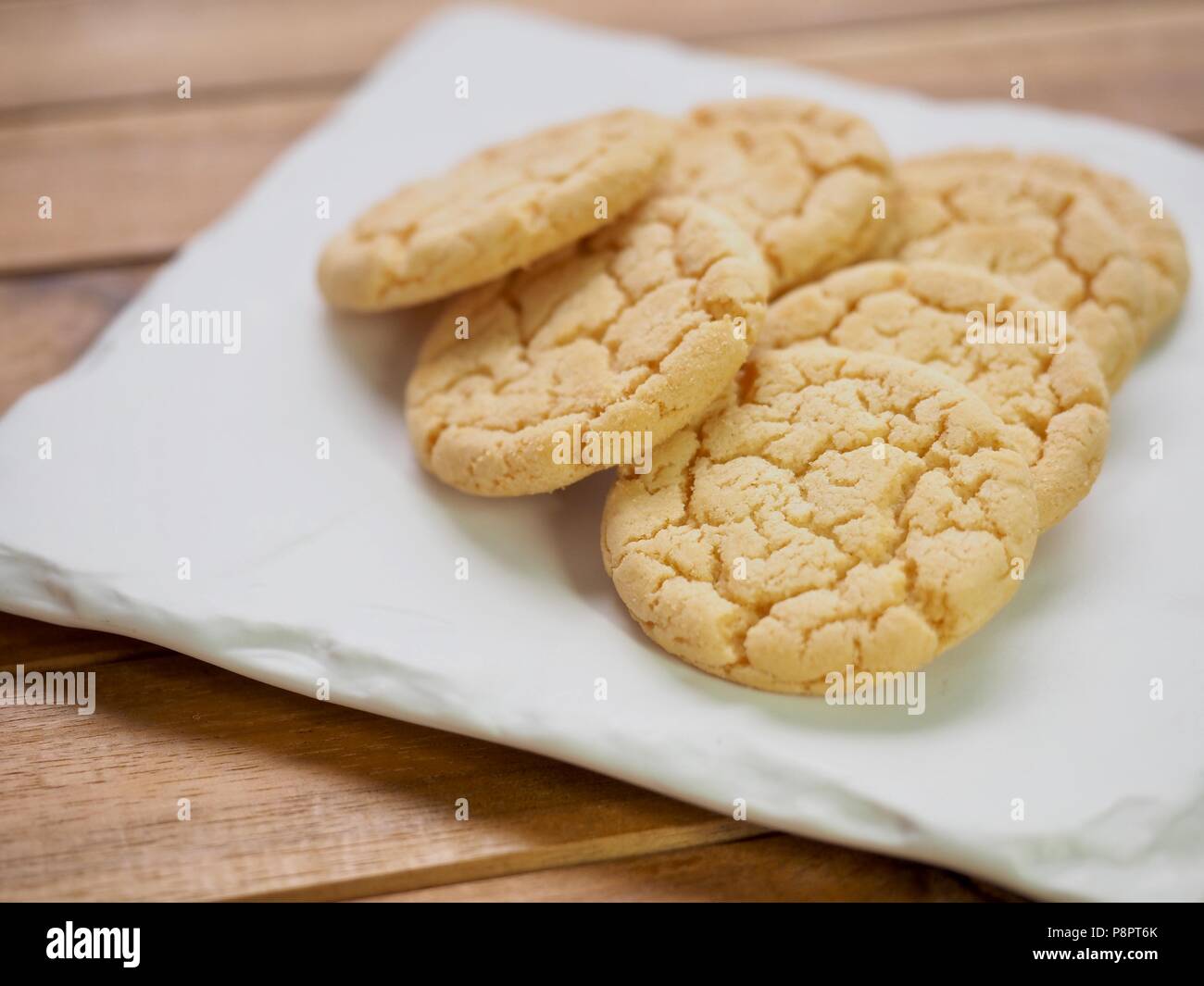 Butter cookies, sweets, round Stock Photo - Alamy