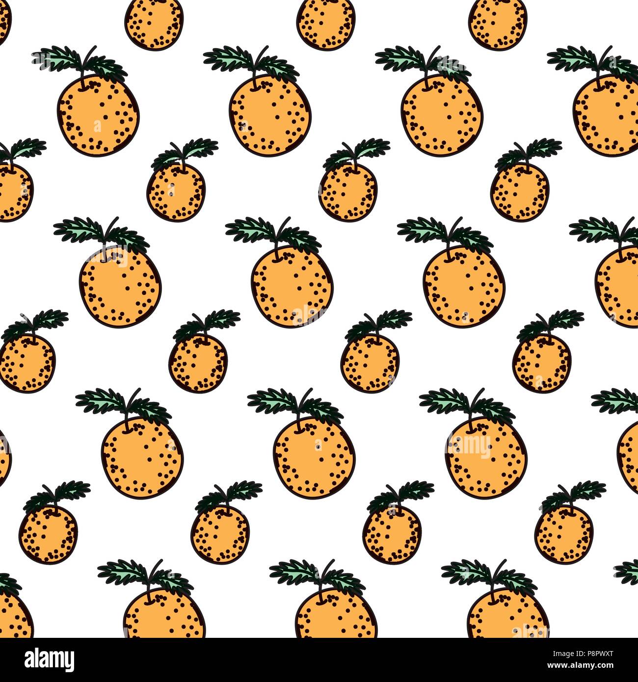 color fresh orange organic fruit background vector illustration Stock ...