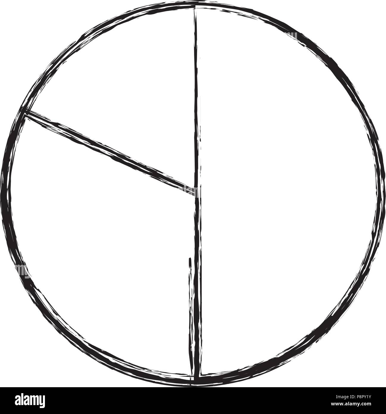 grunge circle statistics graphic diagram data vector illustration Stock ...