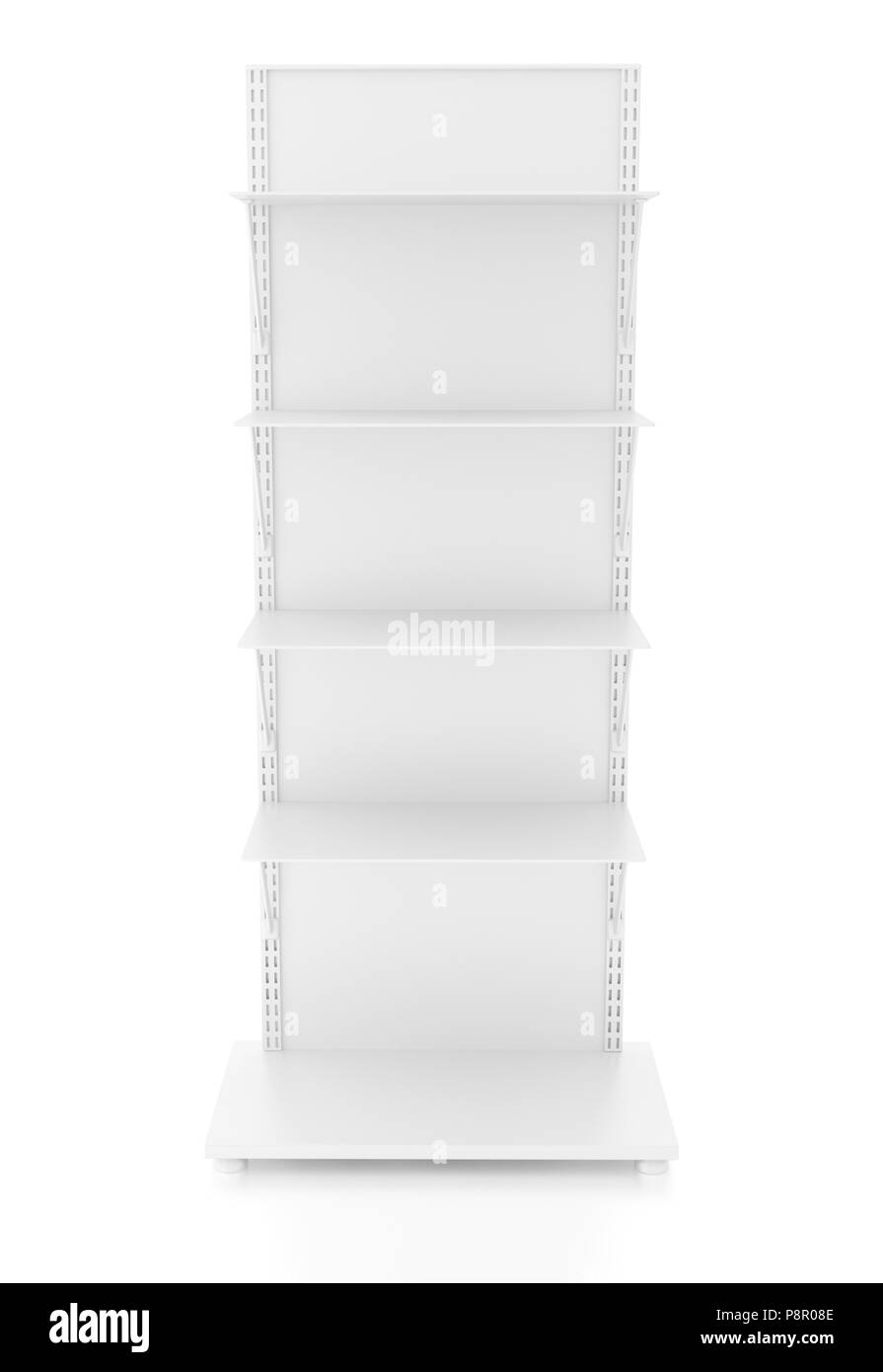 Empty product display stand. Isolated on white background, include ...